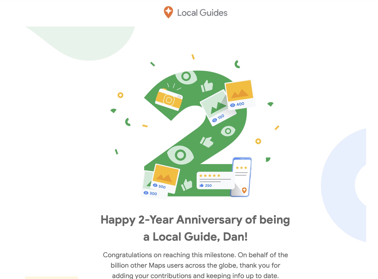 Google Local Guides: 2nd Year Anniversary! - Vilesilencer